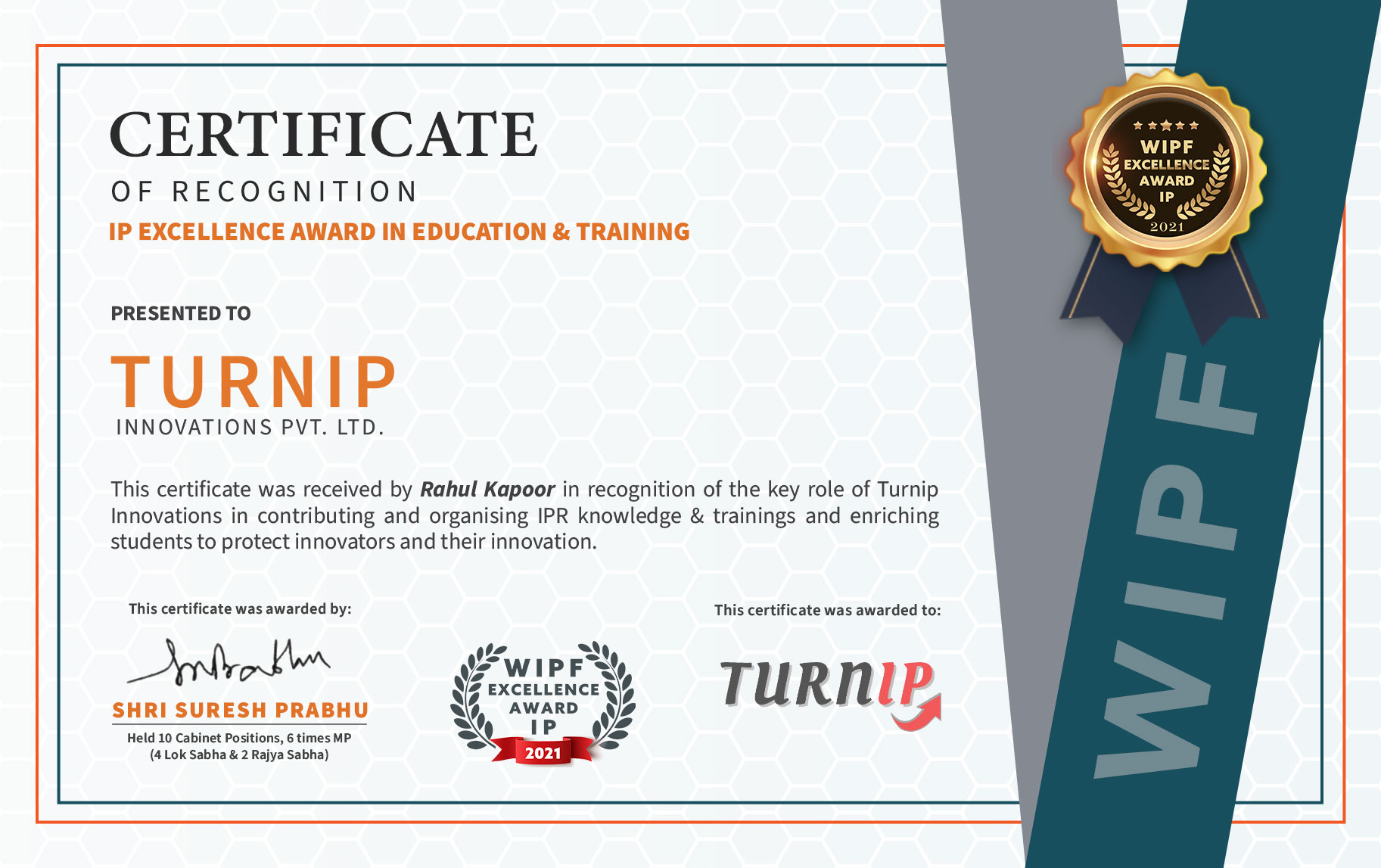 Turnip wins World IP Forum Excellence Award – Founder's Blog – Turnip ...